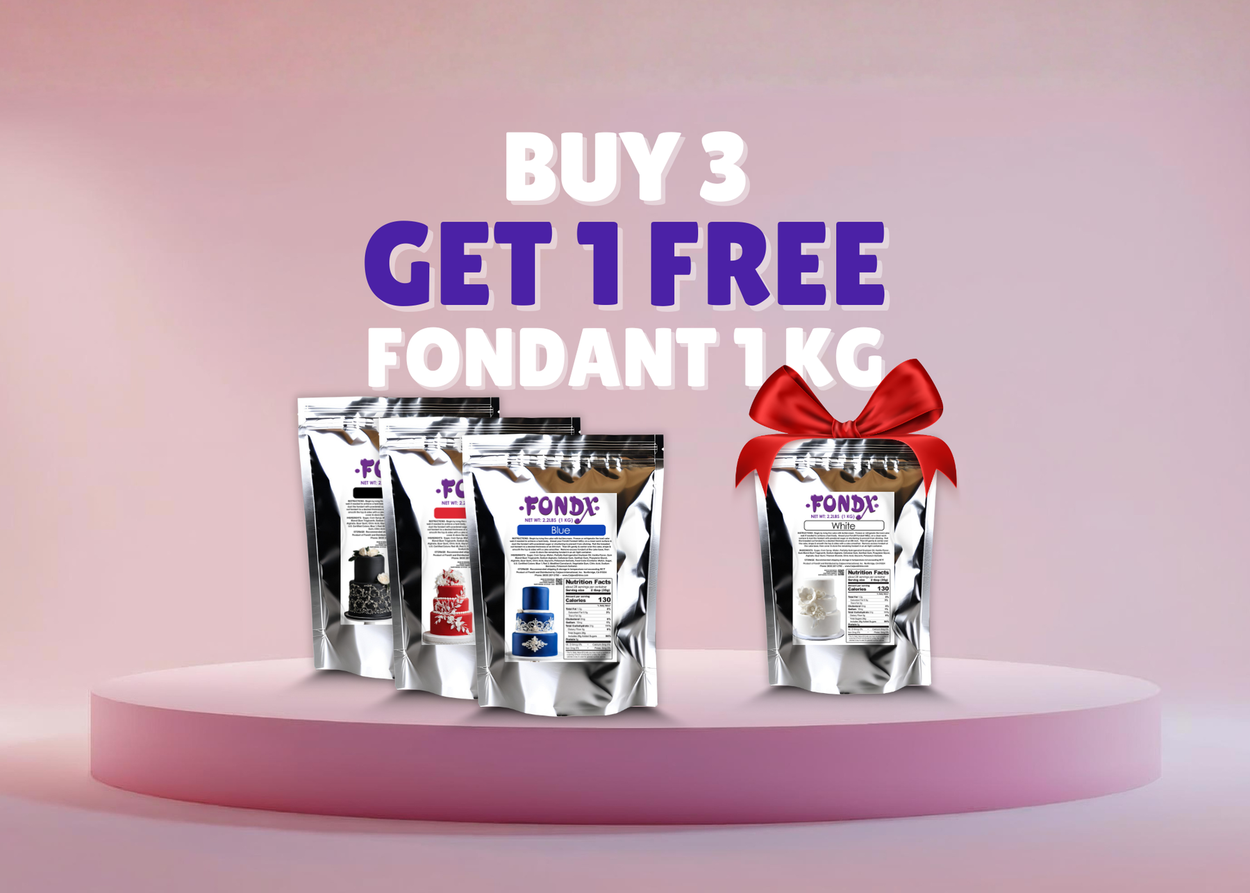 BUY 3, GET 1 FREE FondX Rolled Fondant: The Smartest Way for Cake Deco ...