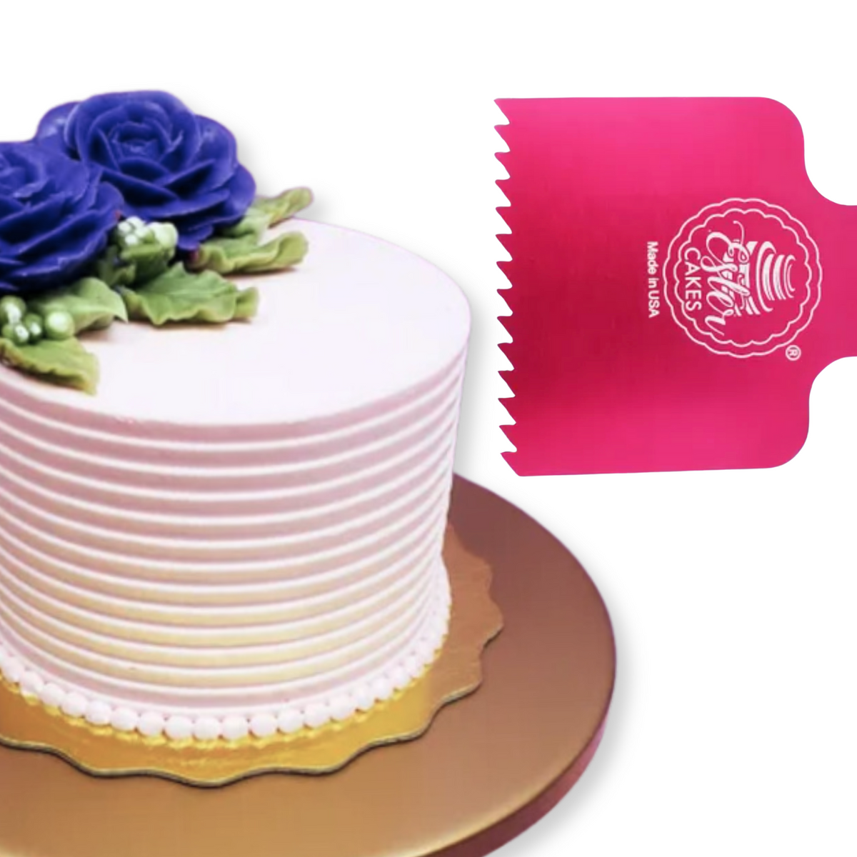 Mini Me Pleated Cake Comb Icing Scraper — CaljavaOnline