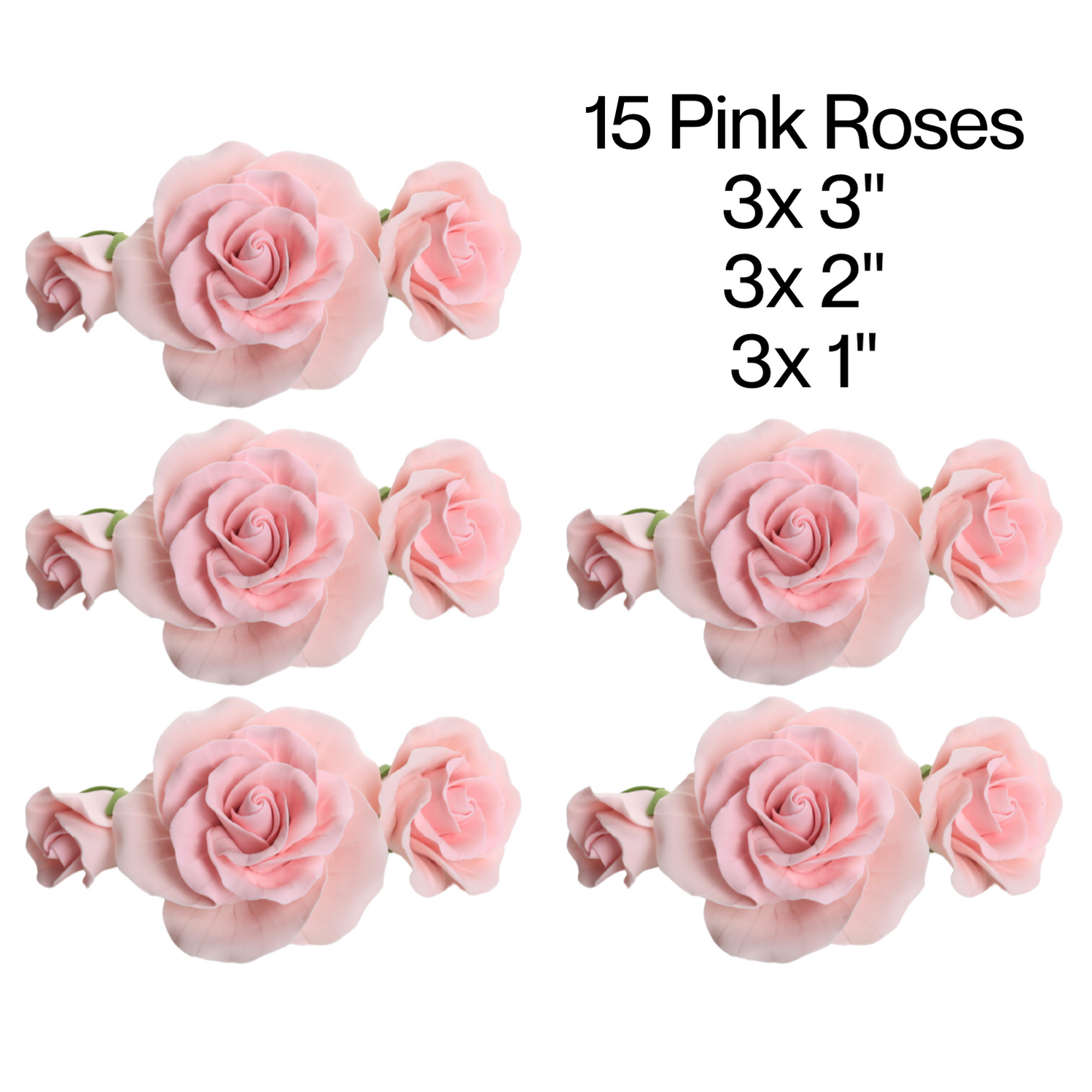 Assorted Size Garden Roses - Pink — CaljavaOnline