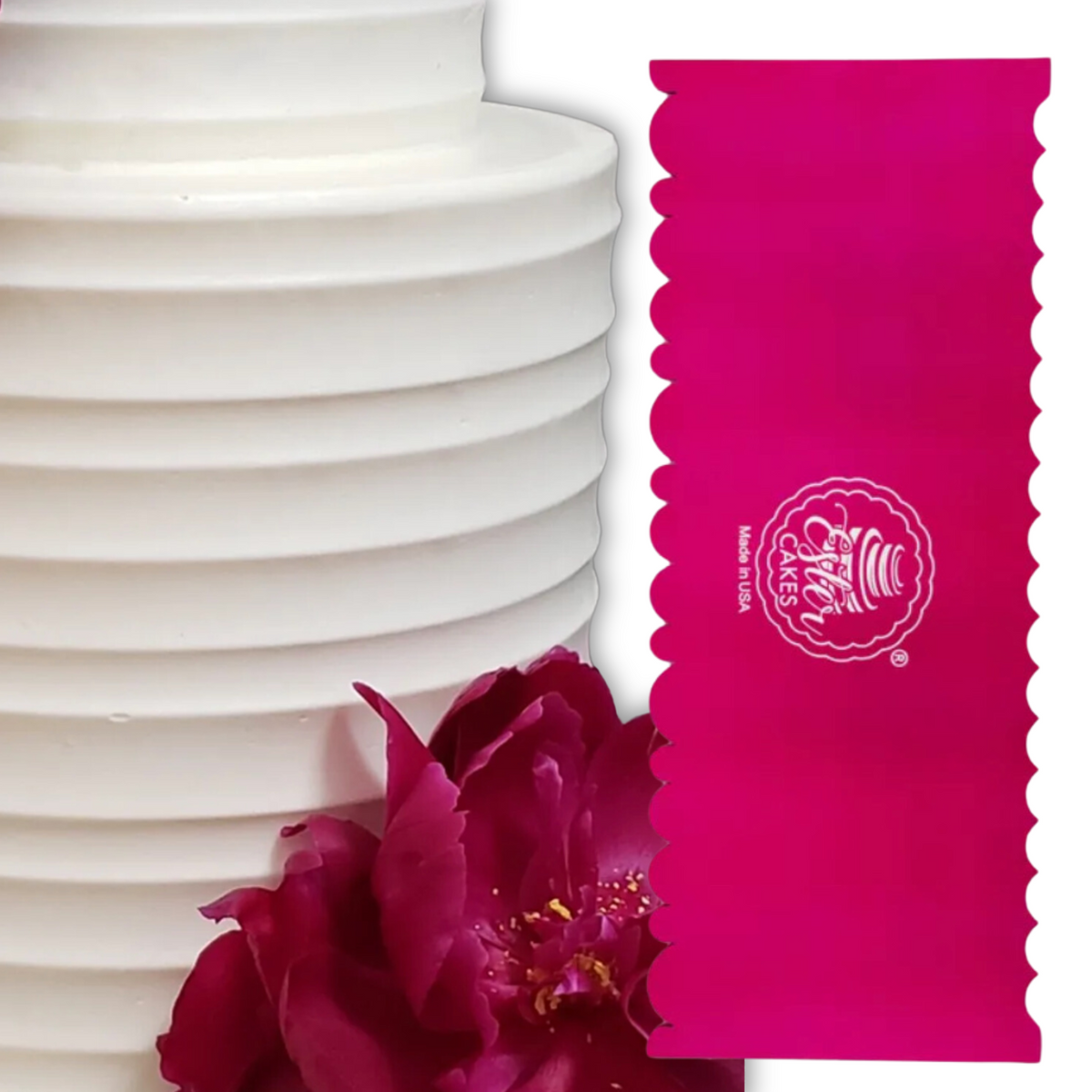 Rustic Scallop Cake Comb Icing Scraper — CaljavaOnline