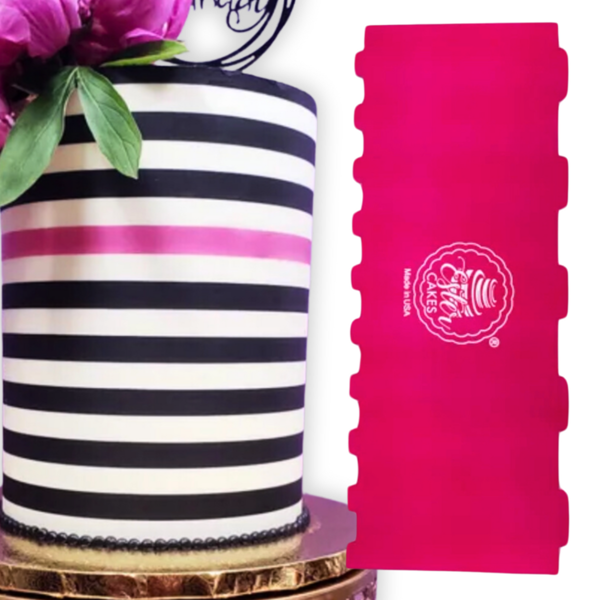 Bengal Stripe Cake Comb Icing Scraper — CaljavaOnline