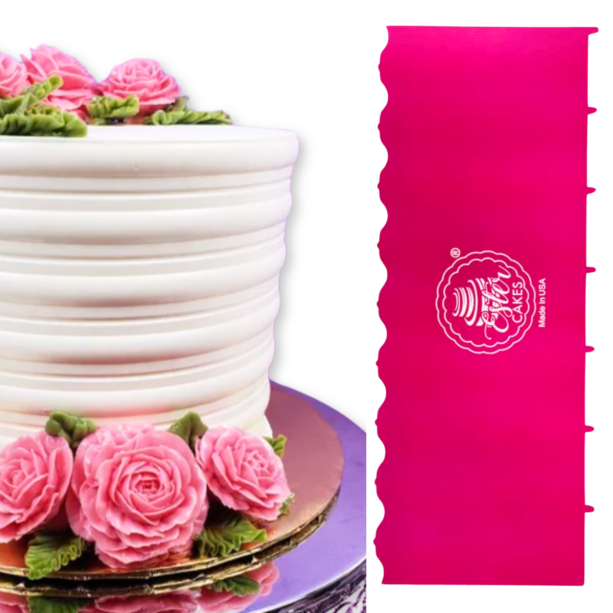 Pinwheel Cake Comb Icing Scraper — CaljavaOnline