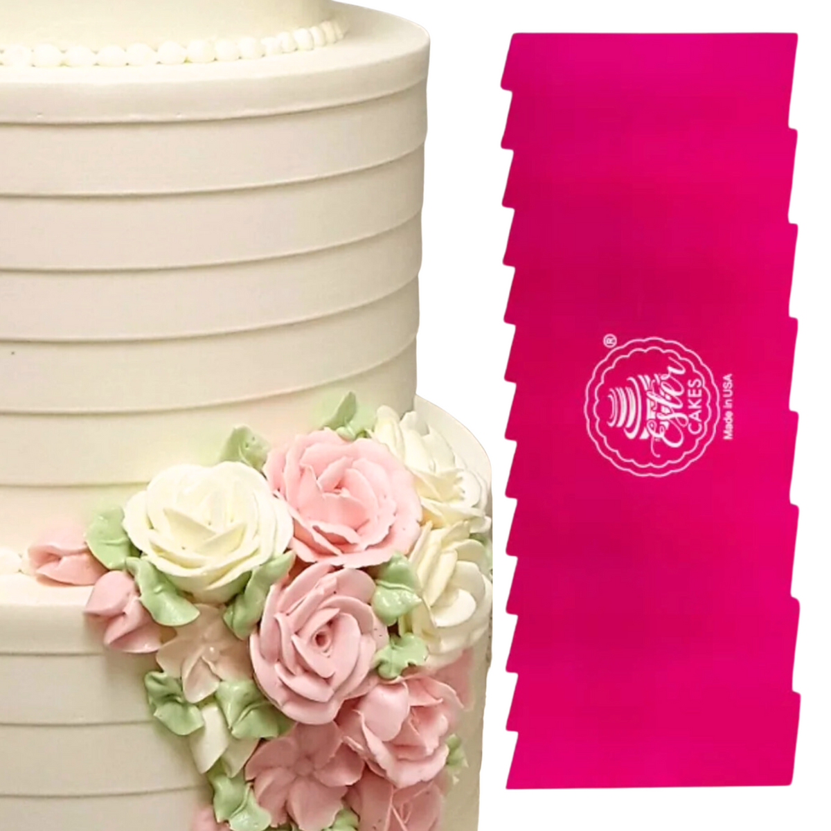 Pleated Cake Comb Icing Scraper — CaljavaOnline