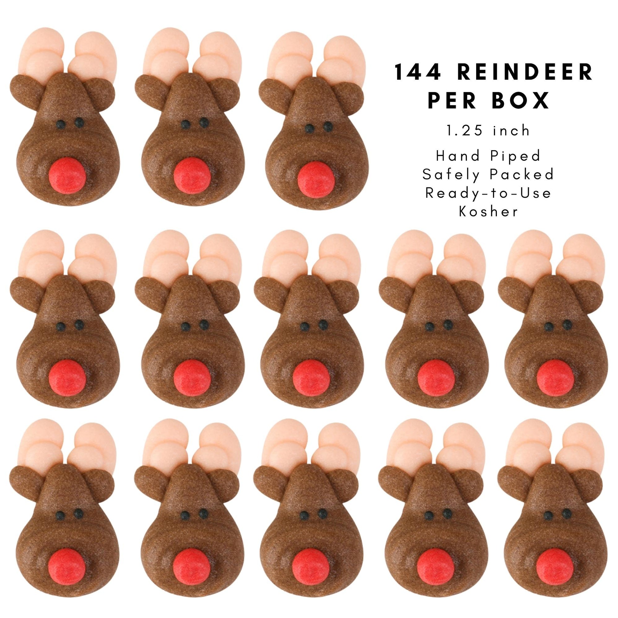 Reindeer Royal Icing Decorations (Bulk) — CaljavaOnline