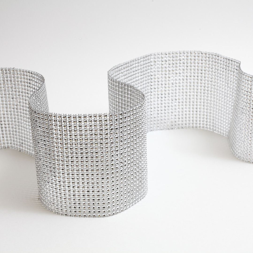 Silver Glam Ribbon - Cake Wrap — CaljavaOnline