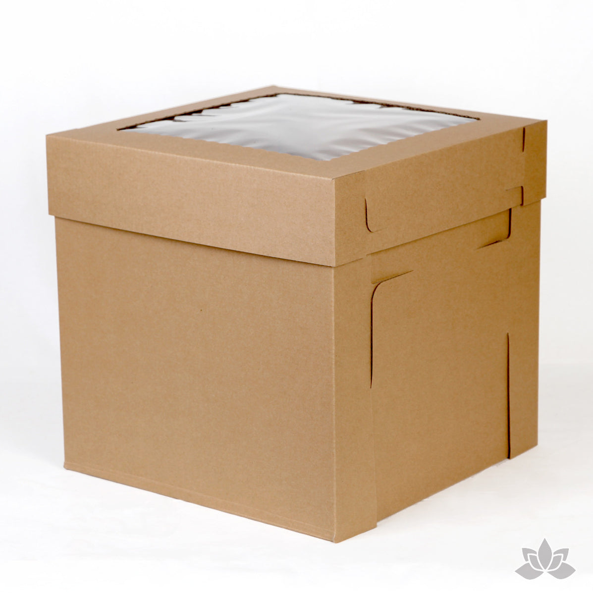 Tall Window Cake Box - Kraft Brown — CaljavaOnline