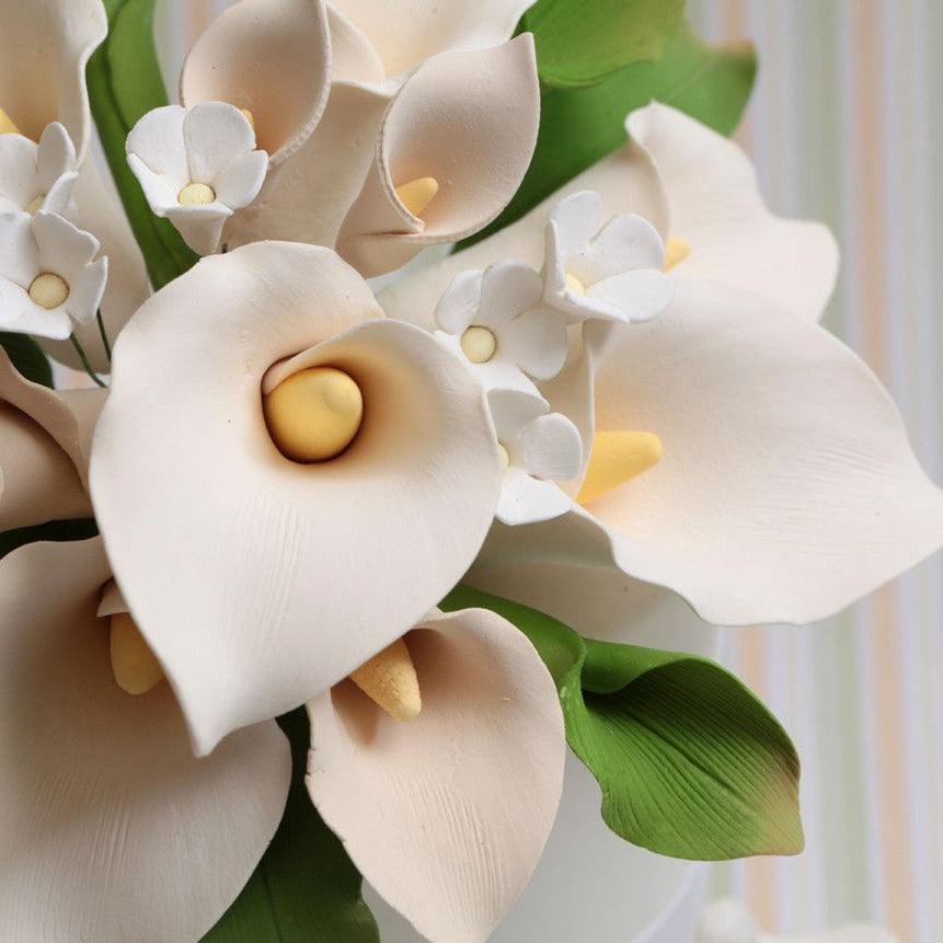 Large Calla Lily Cake Topper - Ivory — CaljavaOnline