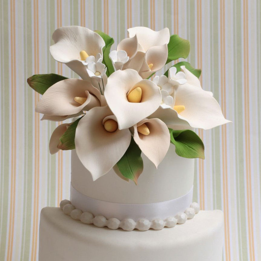 Large Calla Lily Cake Topper - Ivory — CaljavaOnline
