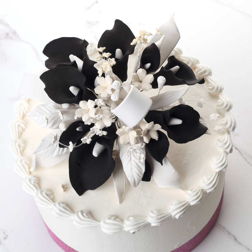 Black & White Calla Lily Cake Topper — CaljavaOnline