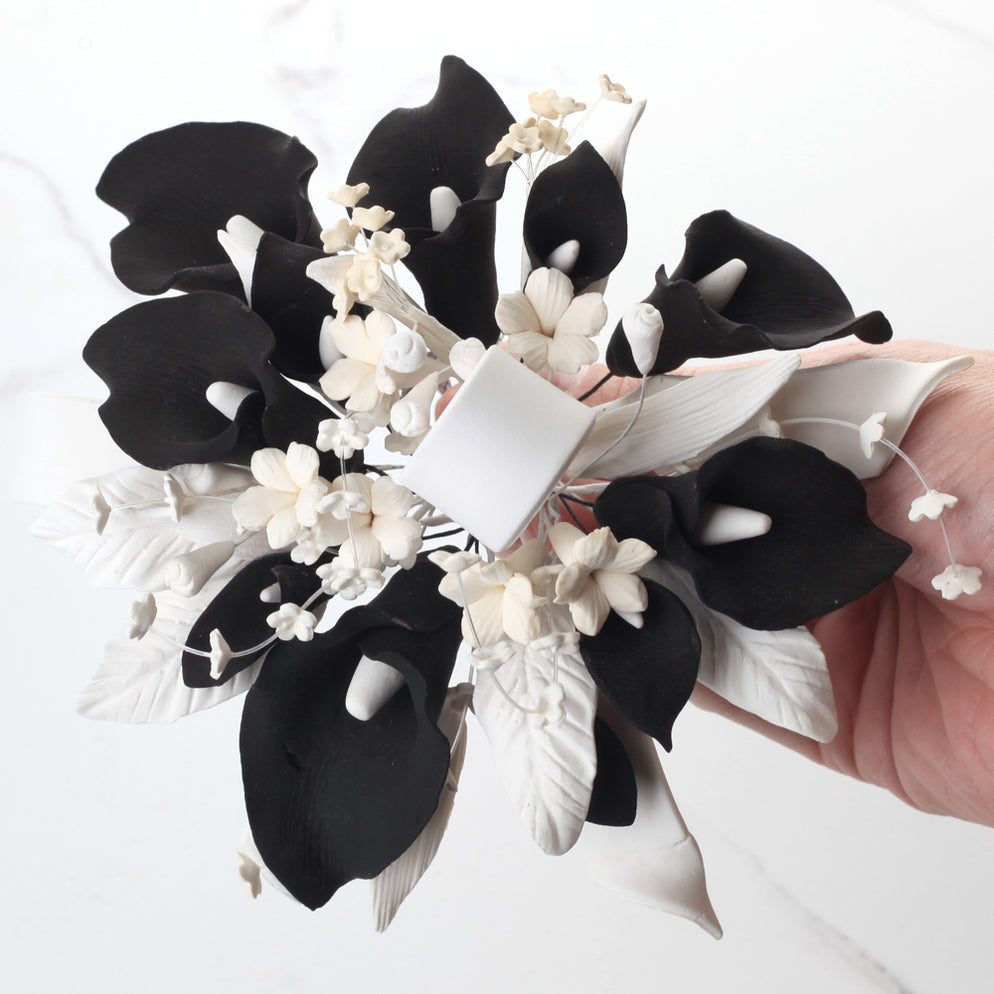 Black & White Calla Lily Cake Topper — CaljavaOnline