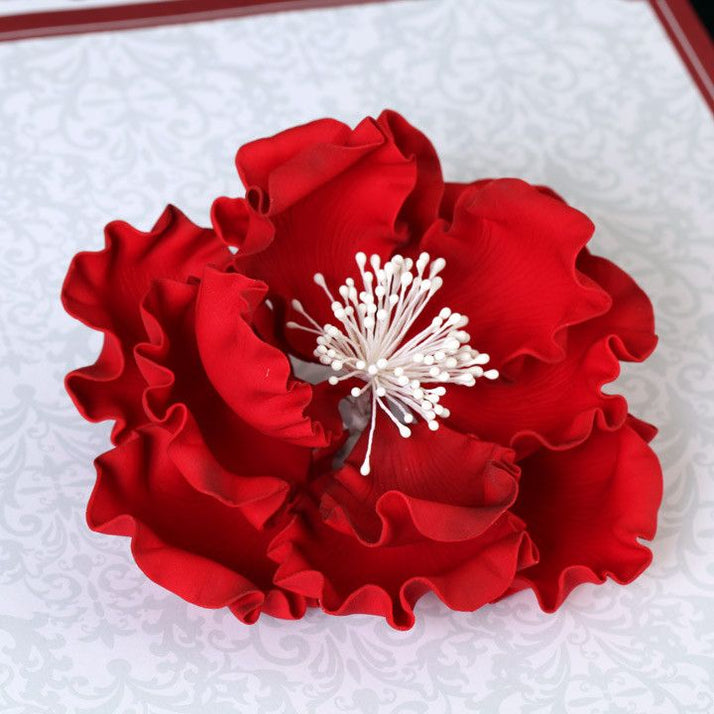 6" Extra Large Peonies - Red — CaljavaOnline
