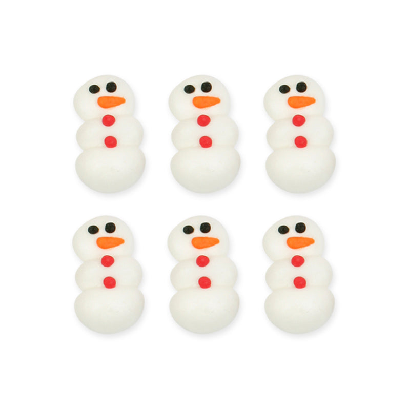 Mini Snowman Royal Icing Decorations (Bulk) — CaljavaOnline