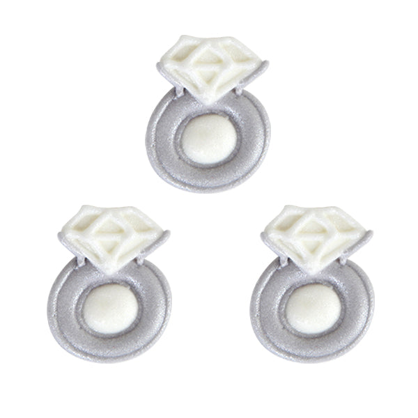 Engagement Ring Royal Icing Decorations (Bulk) — CaljavaOnline